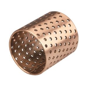 Quality CuSn8 Oil Shaft Diameter Wrapped Bronze Sleeve Bushings Lubrication Pockets for sale