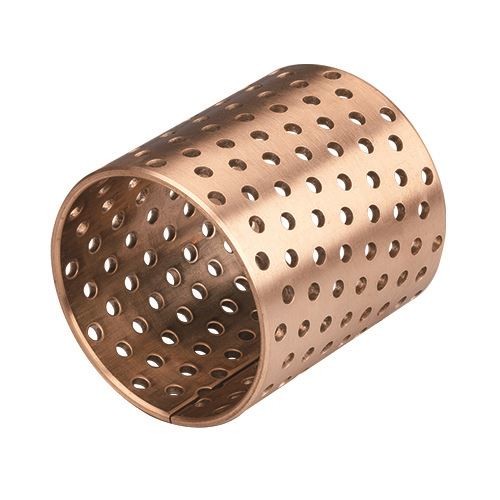 Quality CuSn8 Oil Shaft Diameter Wrapped Bronze Sleeve Bushings Lubrication Pockets for sale