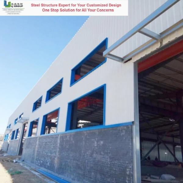Quality Fiberglass Panel Steel Structure Building Frame Structure Windproof Anti for sale