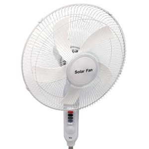 Quality White 16 Inch Solar Rechargeable Stand Fan Height Adjustable 25W for sale