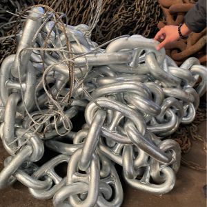 Quality 32mm High - Strength Alloy Steel Galvanized Stud Link Anchor Chain Yacht Anchor for sale