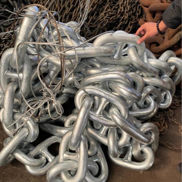 Quality 32mm High - Strength Alloy Steel Galvanized Stud Link Anchor Chain Yacht Anchor Chain for sale