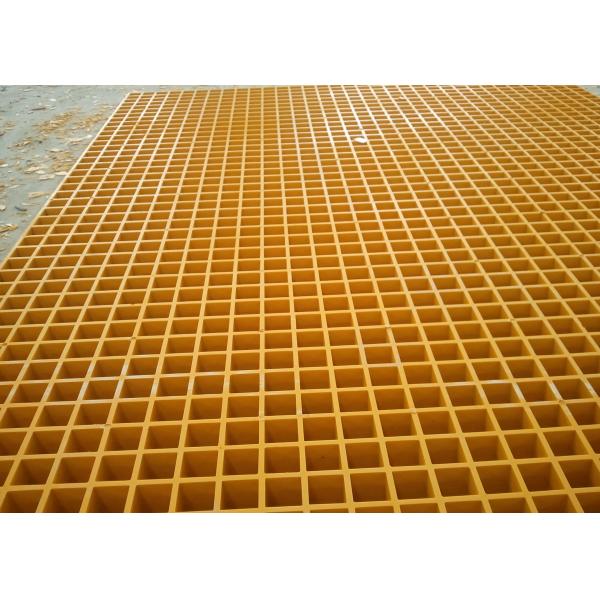 Quality 38MM Square Hole Plastic floor grating Yellow Color Free Sample for sale