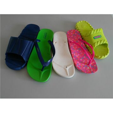 Quality Rotary 2 Color PVC PCU Slipper Making Machine With Air Blowing System for sale