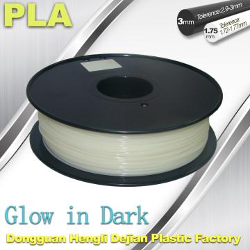 Quality 3D Printer Material Glow In The Dark Filament Green1.75 / 3.0mm PLA for sale