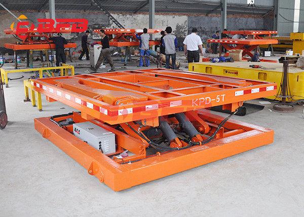 Quality Hydraulic Steering Steel Platform Rail Track Trolley for sale