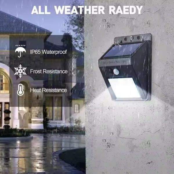 Quality LED Solar Wall Lamp Path Staircase Outdoor IP65 Waterproof Motion Sensor Wall for sale