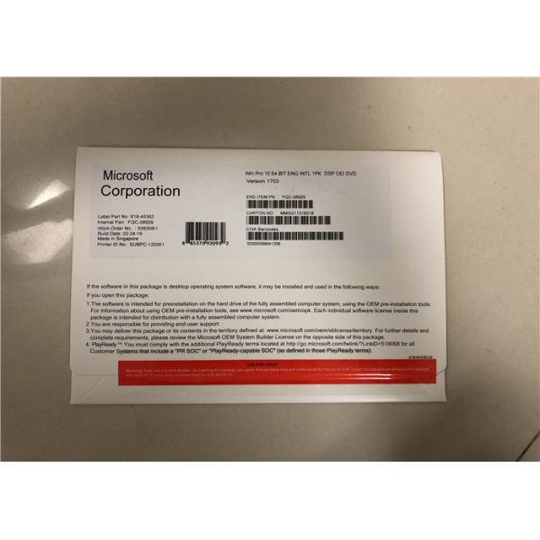 Microsoft Windows 10 Operating System - Korea Language Microsoft ...