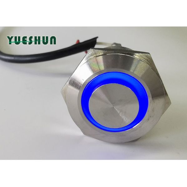 Quality IP67 Miniature Illuminated Push Button Switch Stainless Steel Body High Power for sale