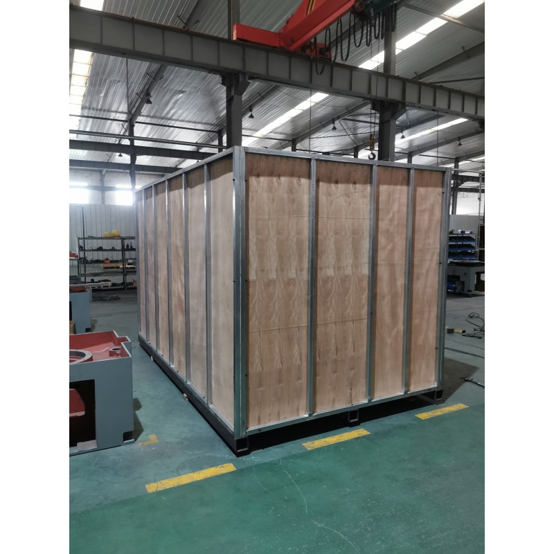 Packaged steel ball flashing machine ready for shipment