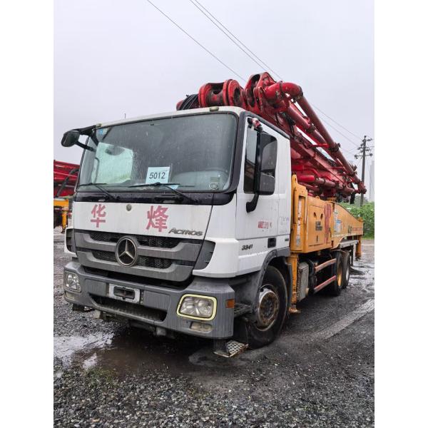 Quality USED SANY 48m pump truck Concrete Pump 2014 Boom Pump Benz chassis for sale