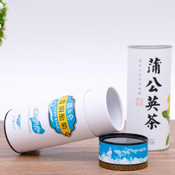 Quality Lightweight Recyclable Wine Gift Tube , Cardboard Packaging Tube With Gold for sale