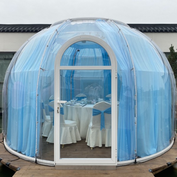 Quality Clear Igloo Bubble High Frequency Attenuation PC Clear Tents Connectable Rohs for sale
