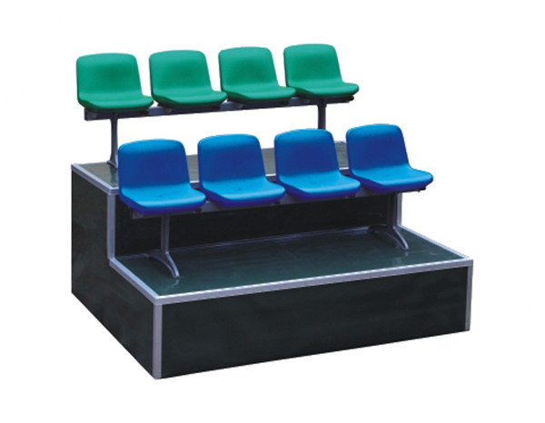 Quality Blow Molded Hollow Football Stadium Bleacher Seats / HDPE Plastic Bleachers for sale
