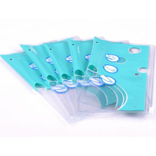 Quality TUV SA8000 PVC Plastic Pouch bag Custom Travel Clear Transparent 0.25mm For Cosmetics for sale