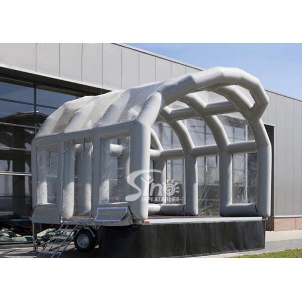 Quality 6x5mts exhibition airtight frame house inflatable stage cover tent with for sale