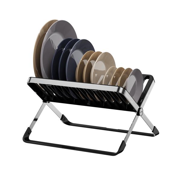 Quality Foldable Stainless Steel Dish Rack For Rectangle Plates for sale