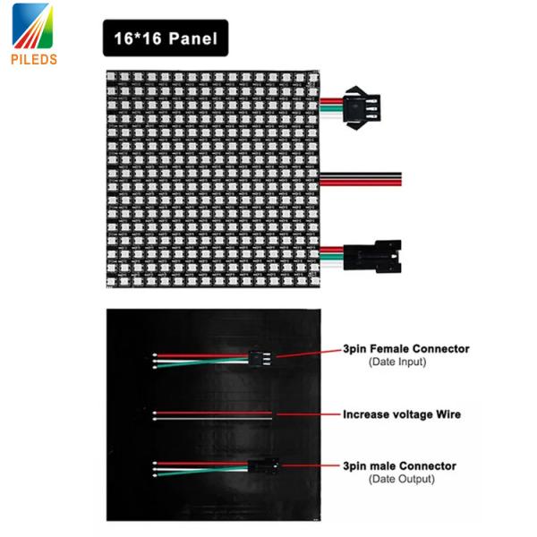 Quality Flexible Addressable LED Matrix Panels 5050 SMD WS2812B 16x16 for sale