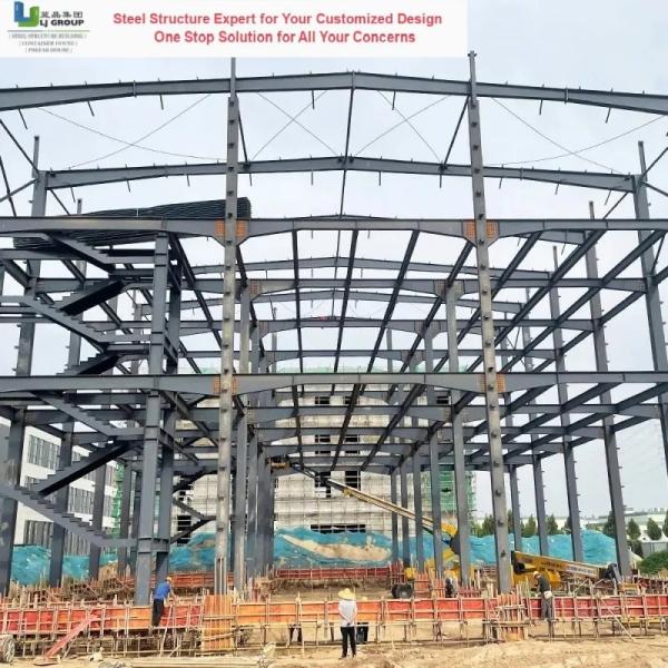 Quality Fiberglass Panel Steel Structure Building Frame Structure Windproof Anti for sale