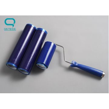 Quality Multiple Sizes Sticky Dust Roller Lint Remover Roller Polyethylene Film Base for sale