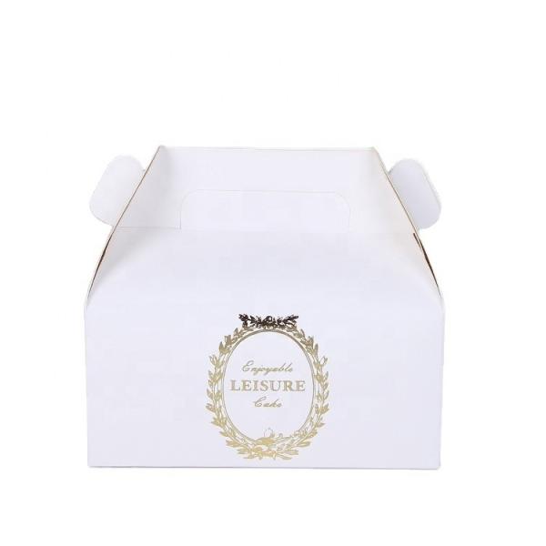 Quality Gift Pastry Cake Box Packaging Biodegradable Green White Tall Mini Wedding for sale