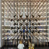 Quality Luxury Modern Wine Cabinet With Acrylic Shelf Wine Bar Cabinet Modern for sale