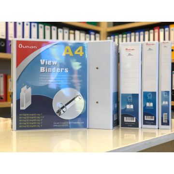 Quality Customized Logo White File Folder Durable Hinge ONE Touch Easy Open 2 Ring for sale