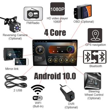 Quality 9inch Android 12 Car Multimedia Player File Manager 2 32G GPS Navigation Wifi for sale