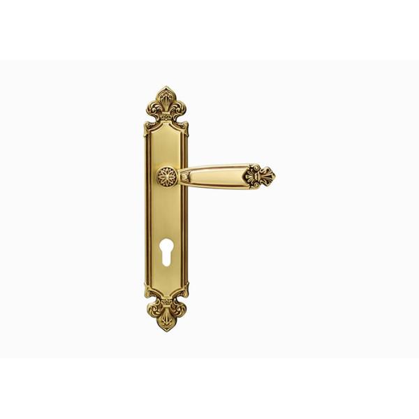 Quality 135mm 63mm Vintage Solid Brass Bronze Interior Door Handles For Luxury Door for sale