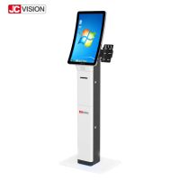 Quality 23.6 Inch Curved Self Service Touch Screen Kiosks Qr Code Scanner Printer for sale