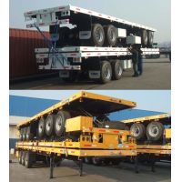 Quality 30t 80t Container Transport Flatbed Semi Trailer With ABS Anti Lock Braking for sale