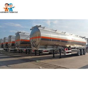 Quality Tri Axles Aluminium Crude Oil 35CBM 35000L Semi Tanker Trailer for sale