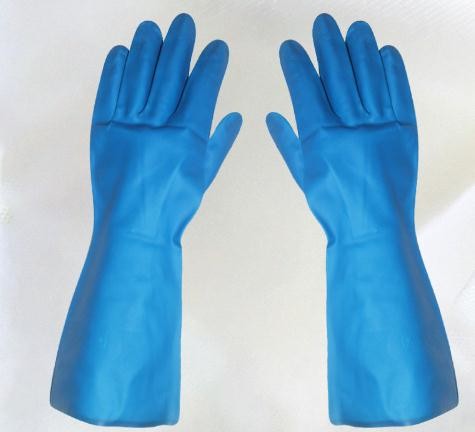 Quality Waterproof Blue Nitrile Glove Xl 18Mil Chemical Resistant Gloves Nitrile for sale