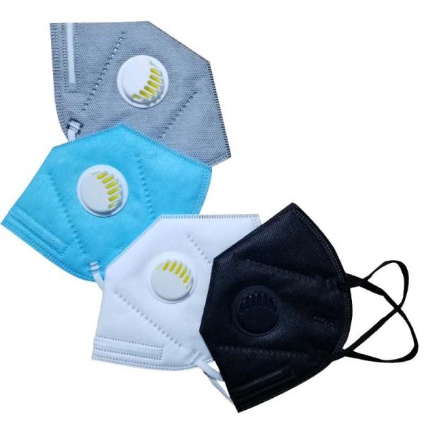 Quality Breathing Valve Foldable Ffp2 Mask Three Layers Protection Bacterial Filtration for sale