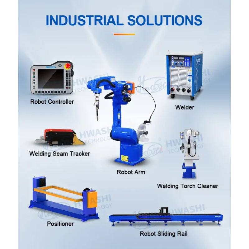Hwashi Industrial CNC Welding Machine Robotic 6 Axis with Servo, Welding Robot Arm Positioner Rack, Automatic TIG Welding Robot