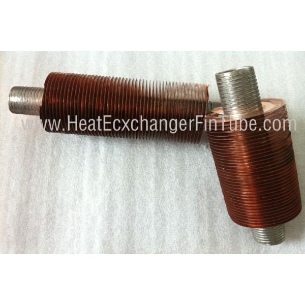 Quality A789 UNS2205 duplex stainless steel with cooper Fin Tube , OD1'' , 8FPI Grooved G Type for sale