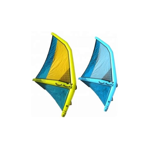 Quality Nylon 2.5m Blue Inflatable Windsurf Sail For Professional Surfing for sale