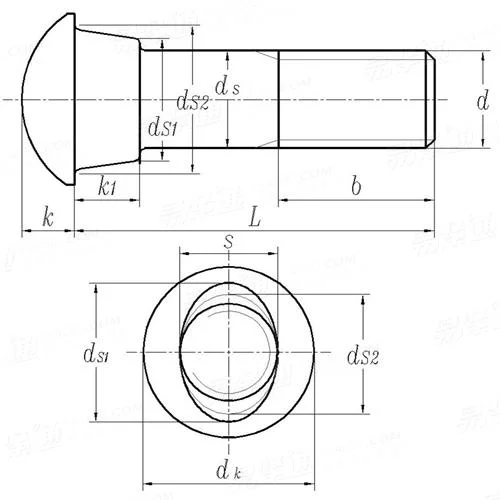 Carbon Steel Neck Track Bolts ASME/ANSI B18.10