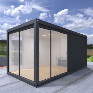 Quality Waterproof Prefab Shipping Container Homes High Security With Aluminum Sliding for sale