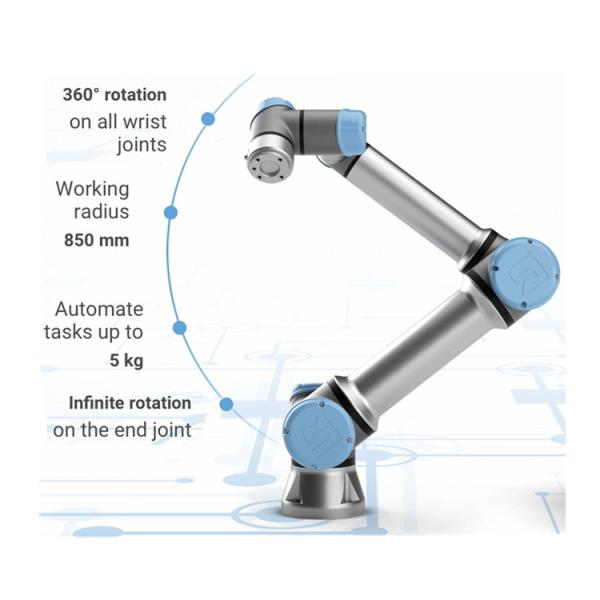 Quality Programmable Robotic Arm UR5 with Robotiq robot gripper for 6 Axis Cobot for sale