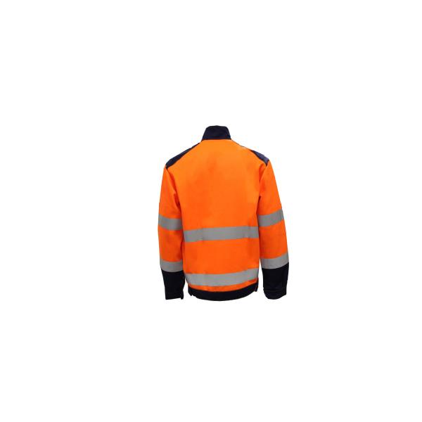 Quality Sattin Woven Orange 250GSM Reflective Jacket Retro 3M Strip 9910 for sale