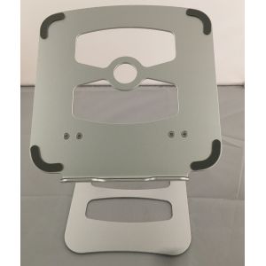 Quality Silver Anodic oxidizing Metal Laptop Stand Tablet Desk Holder 238*250*3MM for sale