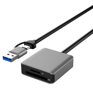 Quality USB 3.0 And USB Type C OTG USB Hub With Card Reader Combo 20CM USB A Extension for sale