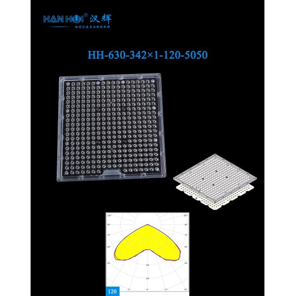 Quality 120° Available 342pcs 286×286×9.3mm 5050LEDs High Transmittance Uniform Light Output Eco-Material LED Plant Lamp Lens for sale