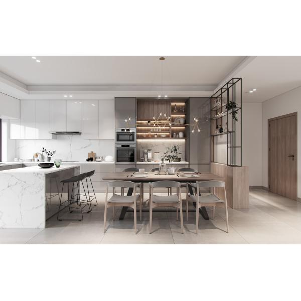 Quality Strength  Durability Metallic Lacquer Kitchen Cabinet Modular Wood  CAD Drawing for sale