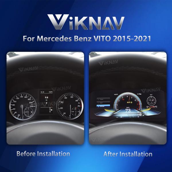 Quality VIKNAV Digital Cluster Car SpeedoMeter For Mercedes Benz VITO 2015-2021 for sale