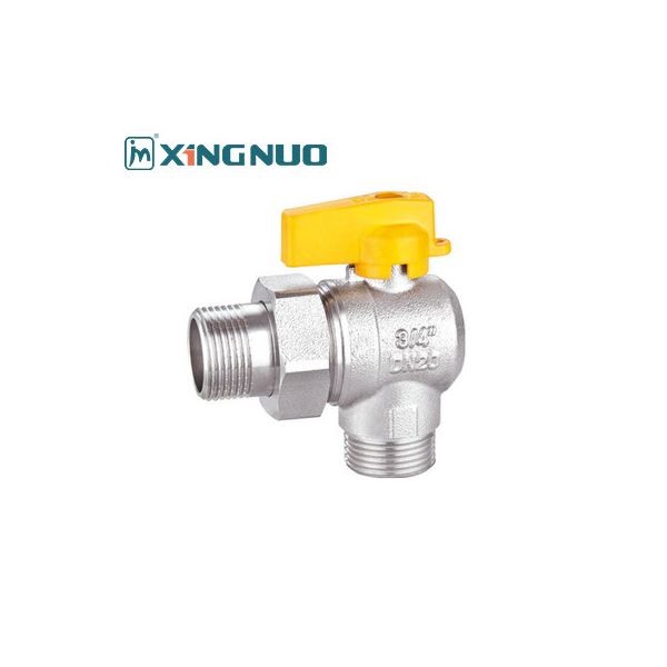 Quality Male Threaded 1/2 Inch Brass Gas Ball Valve Nickel Plated 3/4 Inch for sale