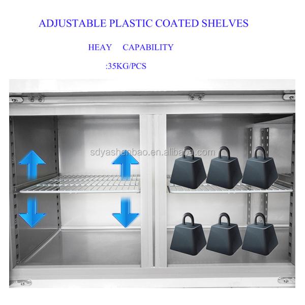 Quality 180W 250L Under Counter Refrigerators Stainless Steel Material for sale