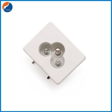 Quality 3 Pin C6 Inlet Plum Plug Power Socket 2.5A 6A 8A 250V AC for sale