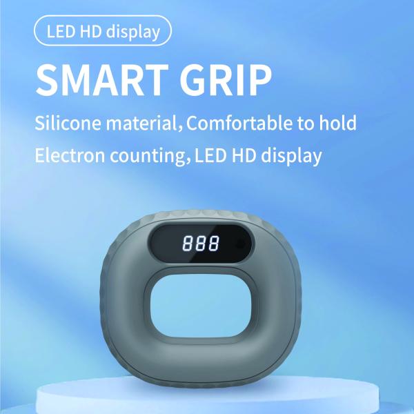 Quality Grip Ring Silicone Counting Hand Rehabilitation Training Finger Strength Flexible Exercise Grip Ball for sale